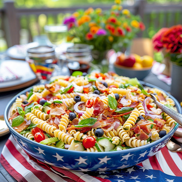 Stars and Stripes BLT Pasta Salad – The Spice Way - Nature with Benefits